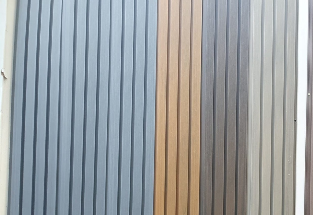 Wall Cladding WPC Co-Extrusion - GD - Teak/Light Grey | Milemor SRL